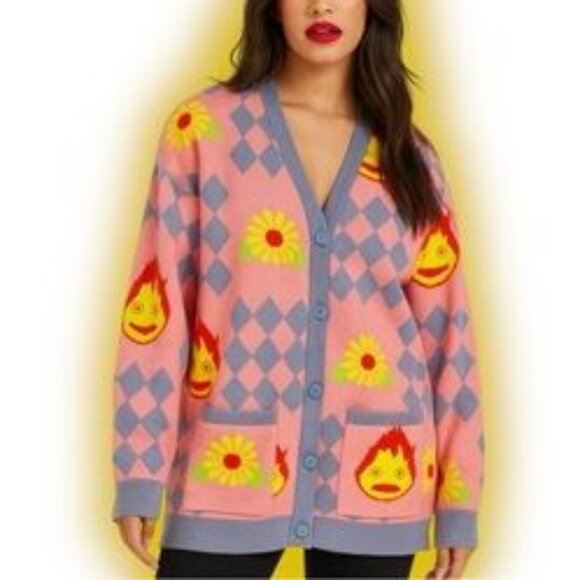 Studio Ghibli | Sweaters | Howls Moving Castle Calcifer Sunflower ...